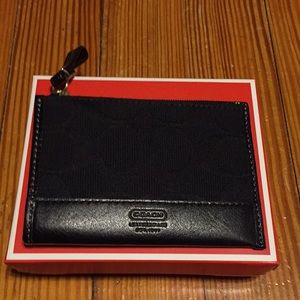Coach | Bags | Coach Signature Card Holder Wallet With Zipper | Poshmark